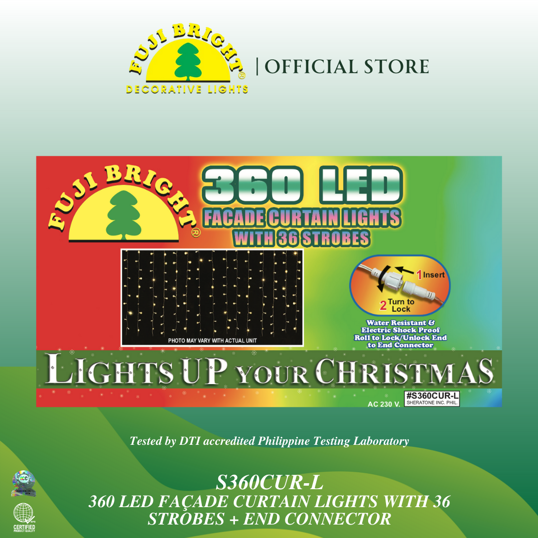 360 LED FACADE CURTAIN LIGHTS WITH 36 STROBES + END CONNECTOR – Fuji Bright